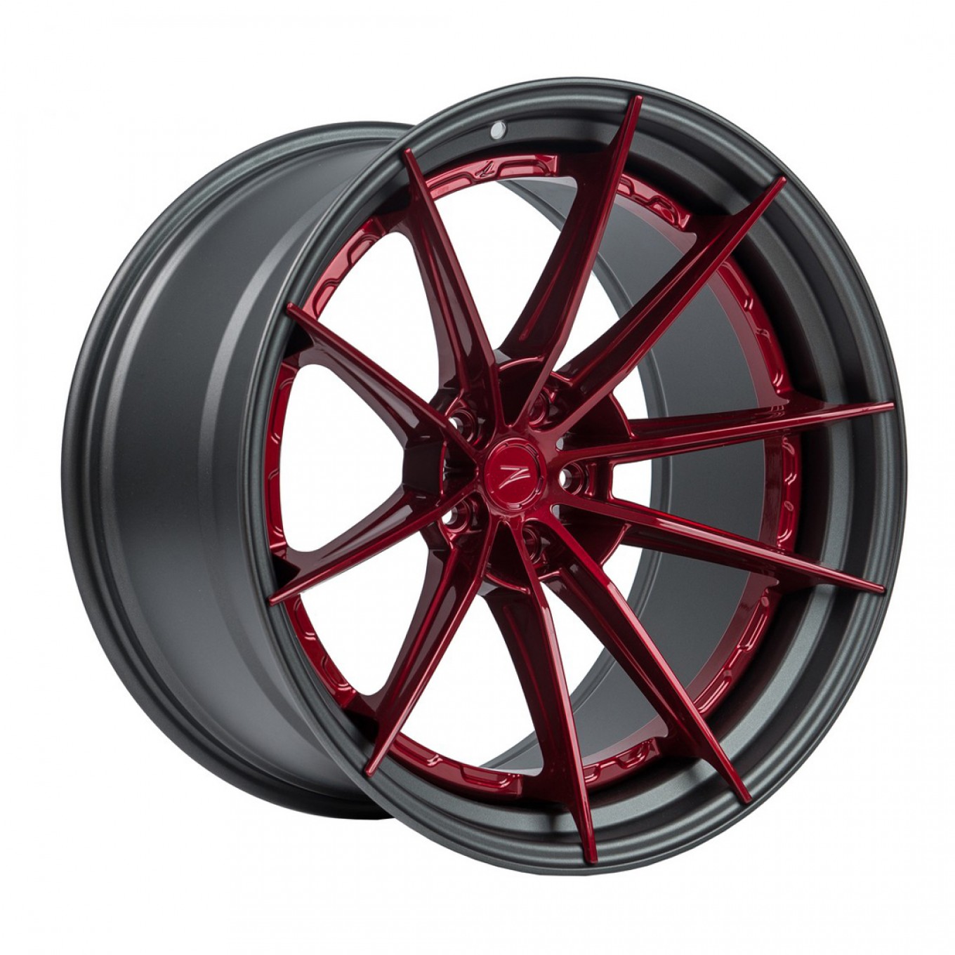 ZP.MODULAR 1 | SUPER DEEP CONCAVE - Blood Red Center / Matte Gunmetal Lip